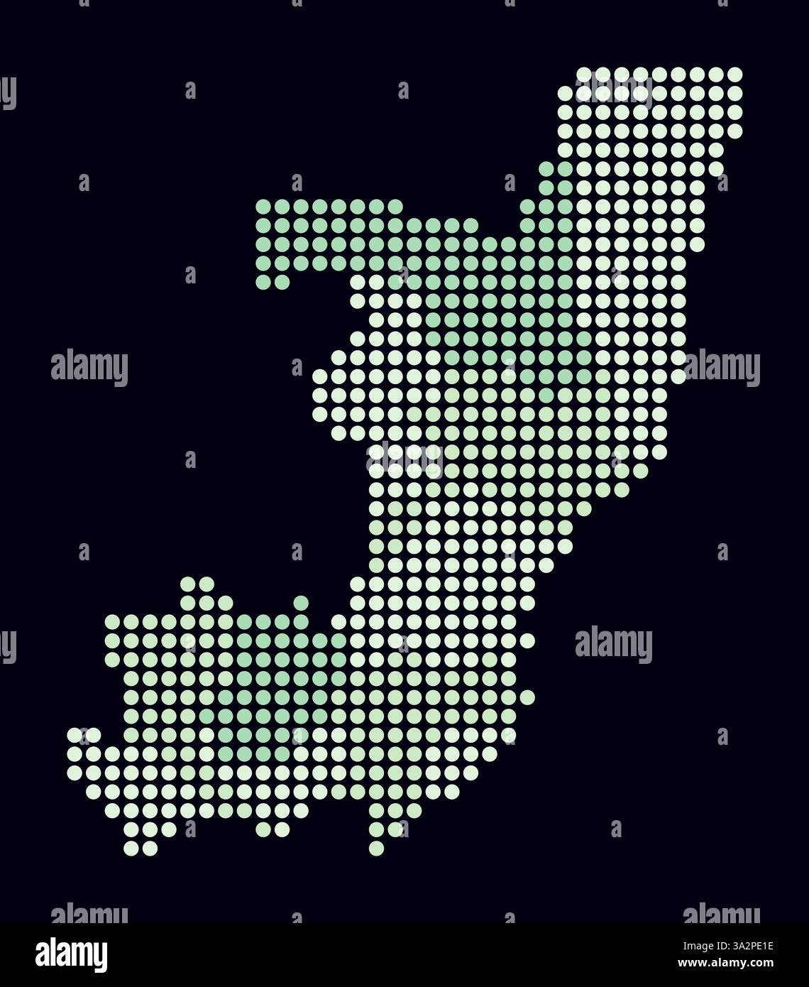 Republic of the Congo dotted map. Digital style map of the country on ...