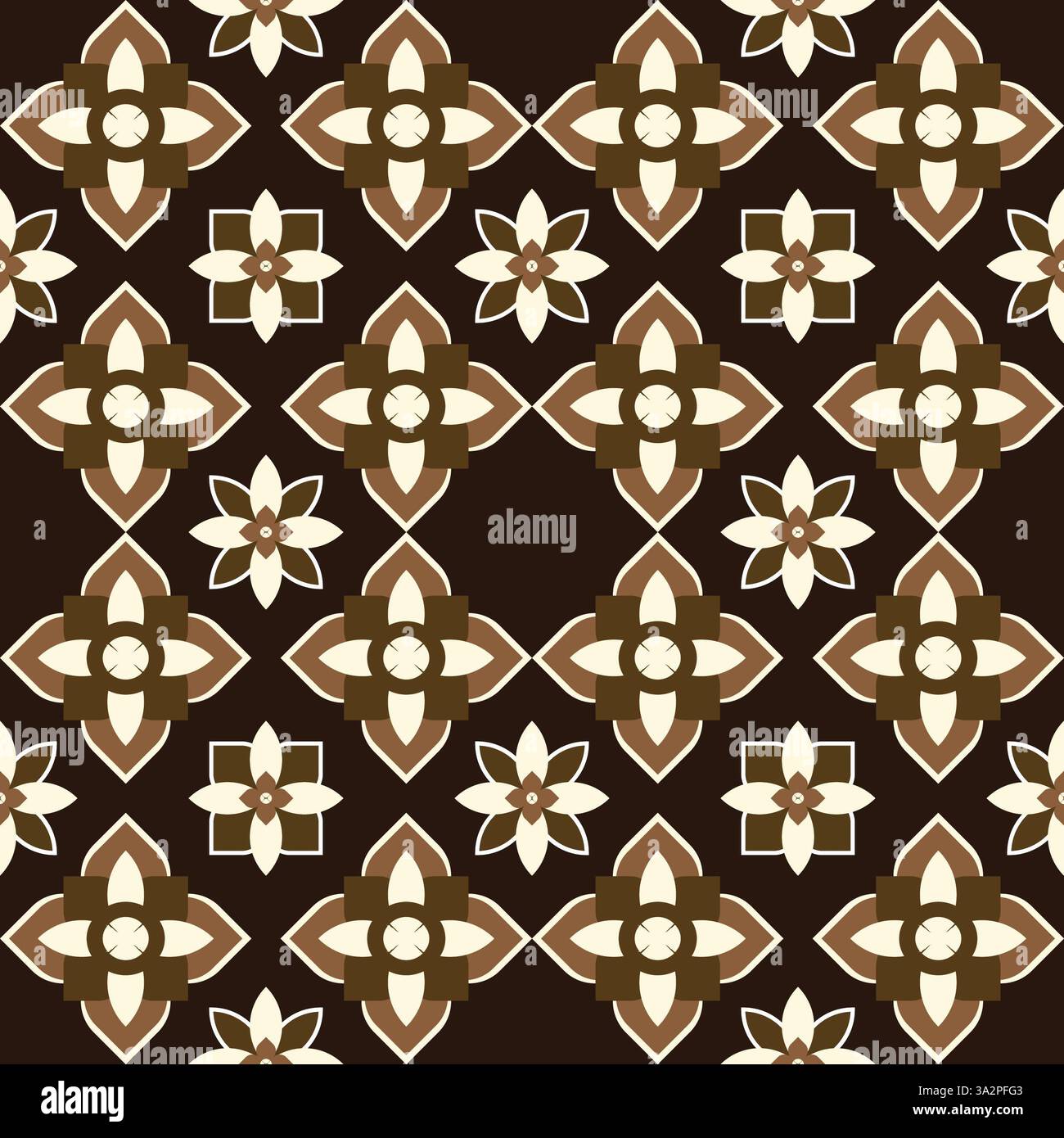 Ethnic pattern in warm pastel brown tones, blending bohemian, tribal ...