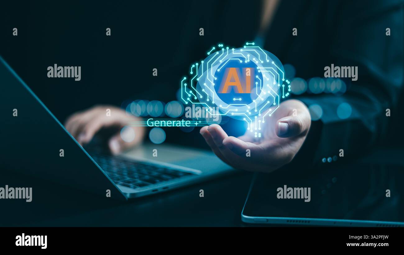 AI Technology Power Artificial Intelligence, Using AI by Inputting ...