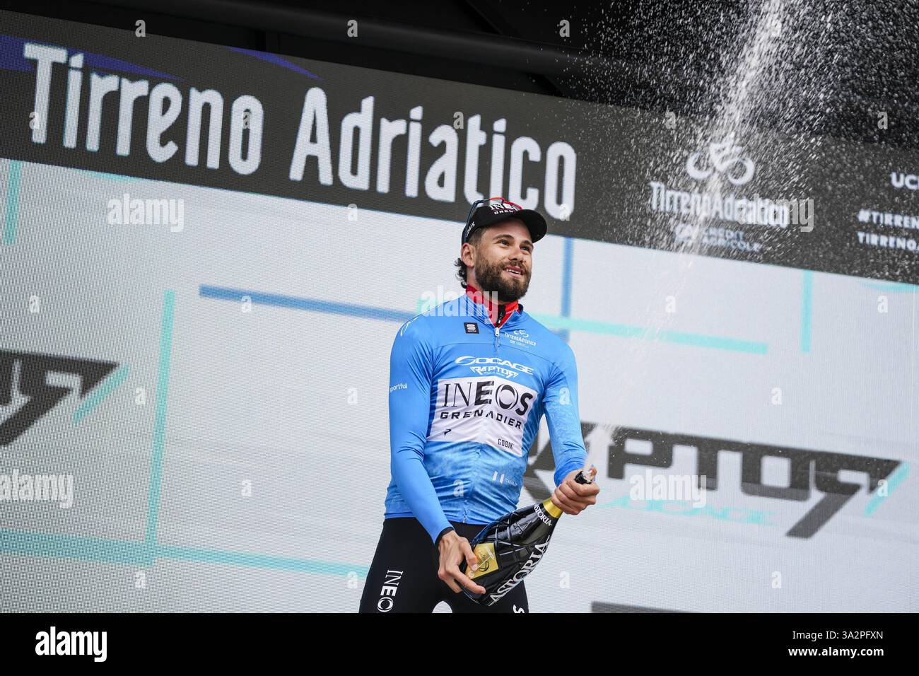 during to the 60th Tirreno-Adriatico 2025, Stage 4 a 190km stage from ...