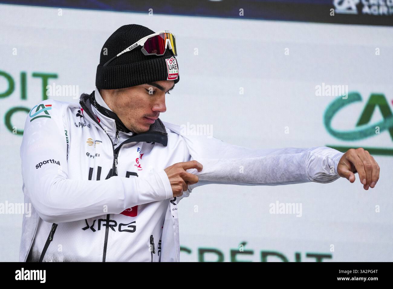 during to the 60th Tirreno-Adriatico 2025, Stage 4 a 190km stage from ...