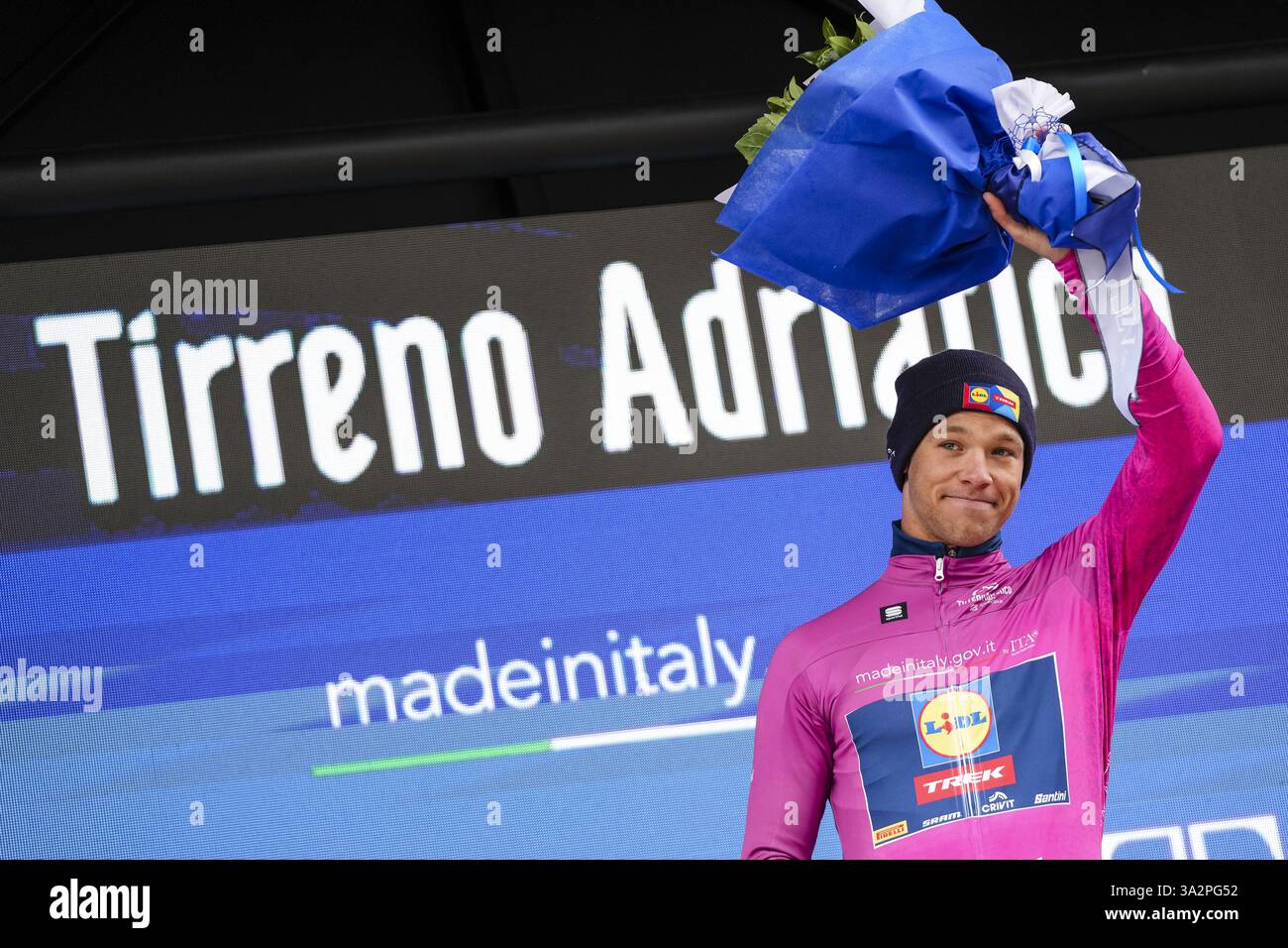 during to the 60th Tirreno-Adriatico 2025, Stage 4 a 190km stage from ...