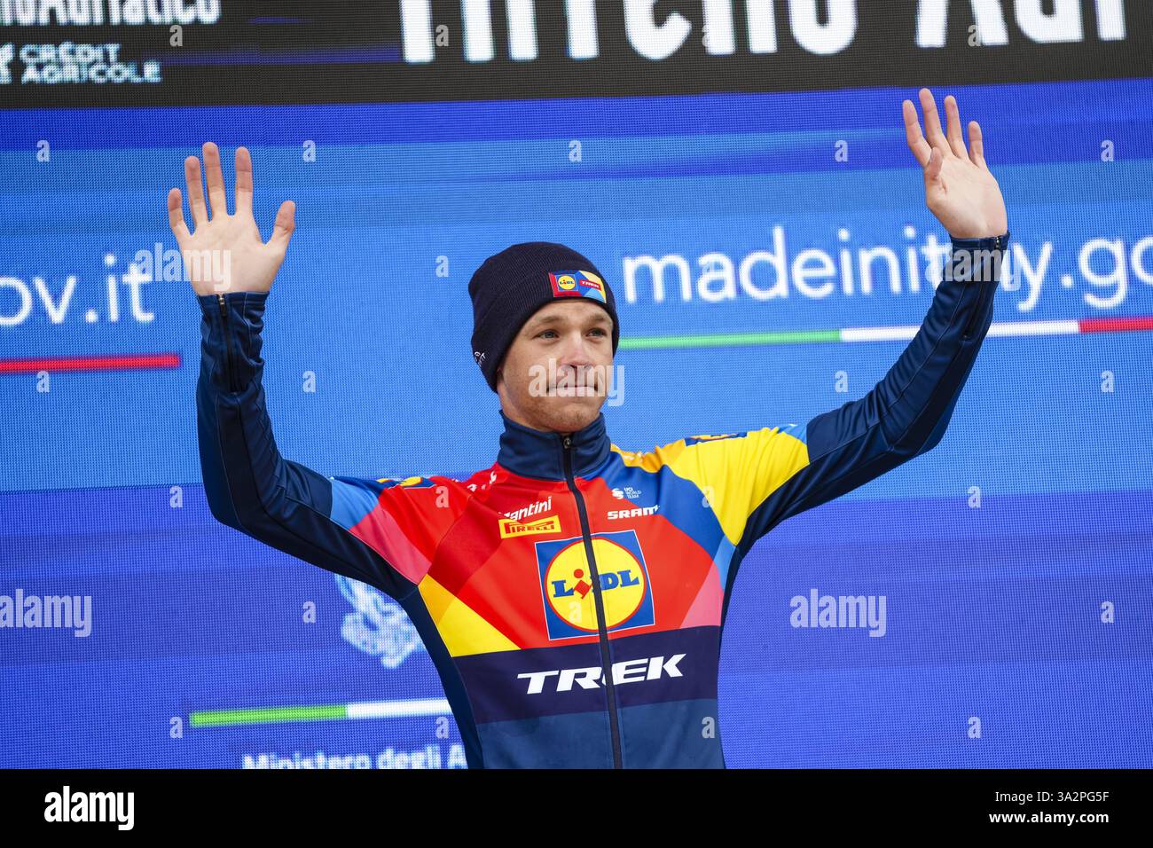 during to the 60th Tirreno-Adriatico 2025, Stage 4 a 190km stage from ...