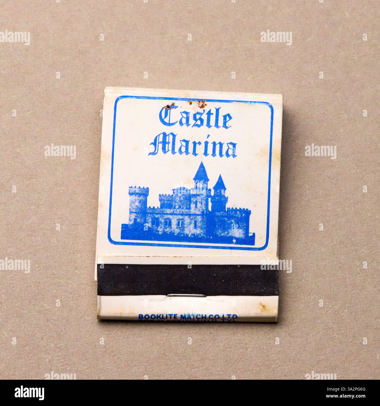 Castle Marina, 1960's matchbook matchbox Stock Photo - Alamy