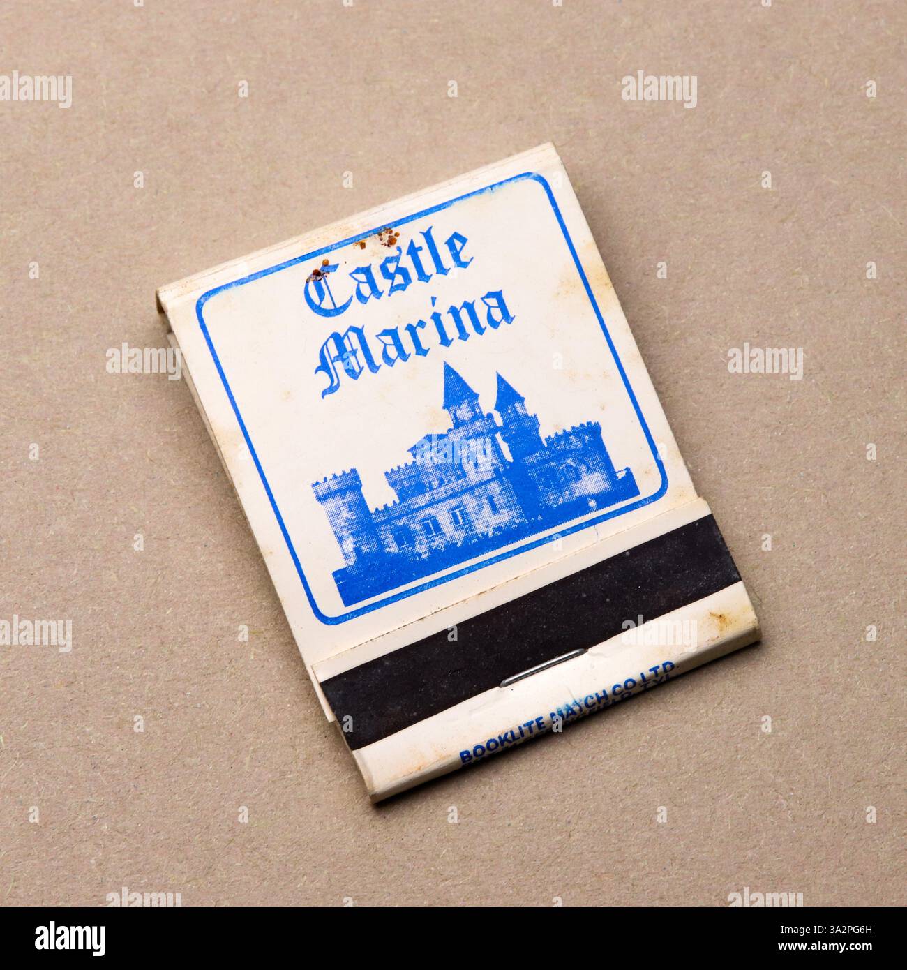 Castle Marina, 1960's matchbook matchbox Stock Photo - Alamy