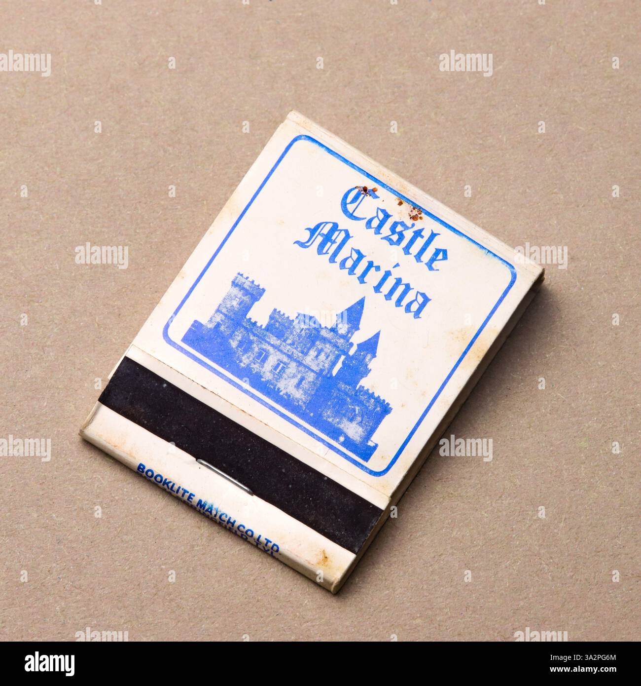 Castle Marina, 1960's matchbook matchbox Stock Photo - Alamy