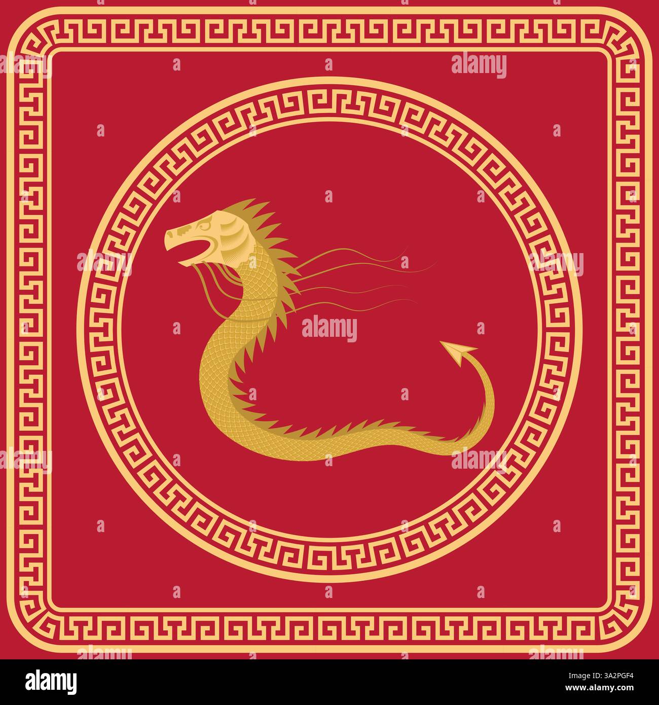 Vector Chinese folklore gold Dragon suitable for Chinese New Year ...