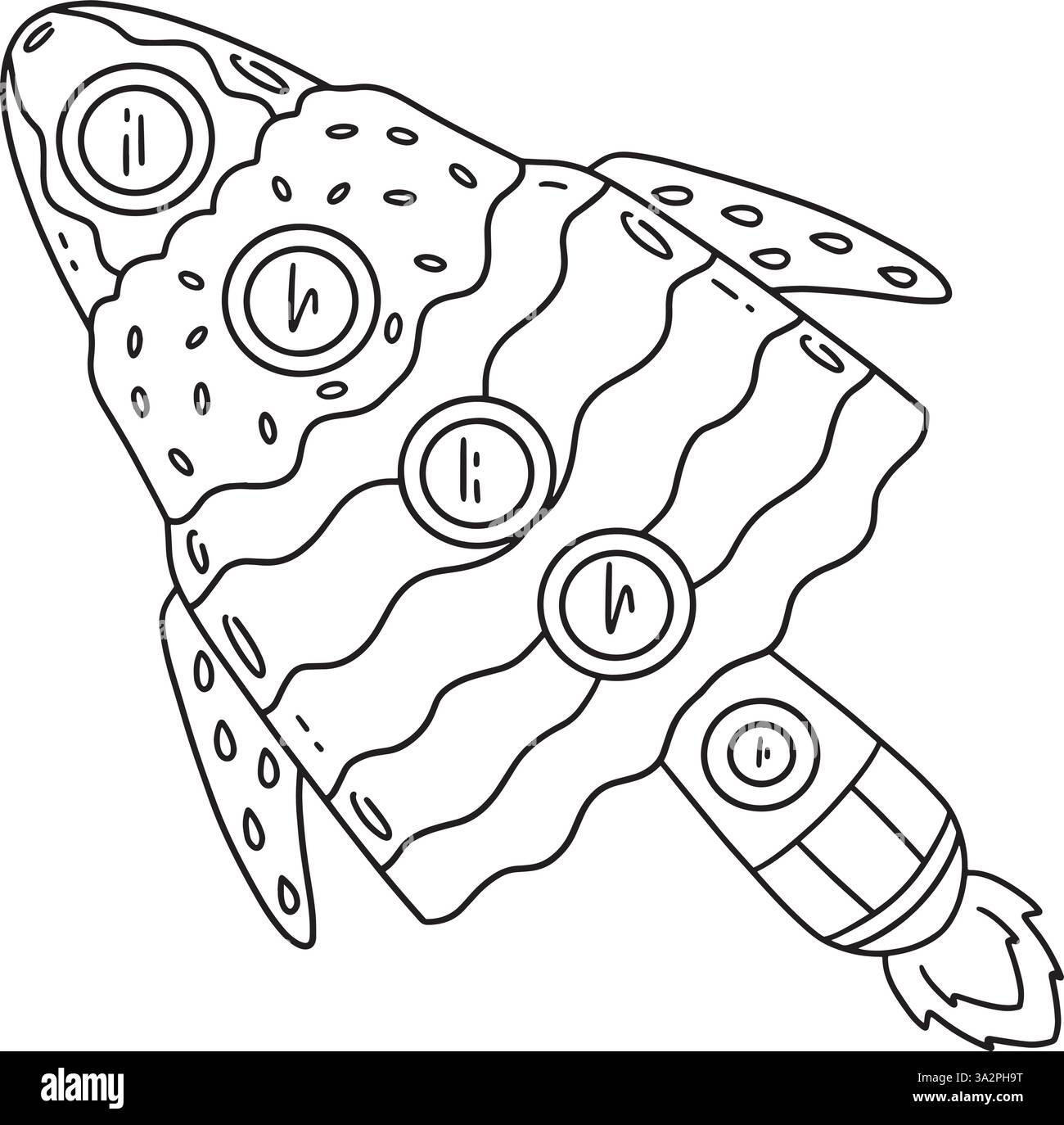 Space Popsicle Rocket Isolated Coloring Page Stock Vector Image & Art ...