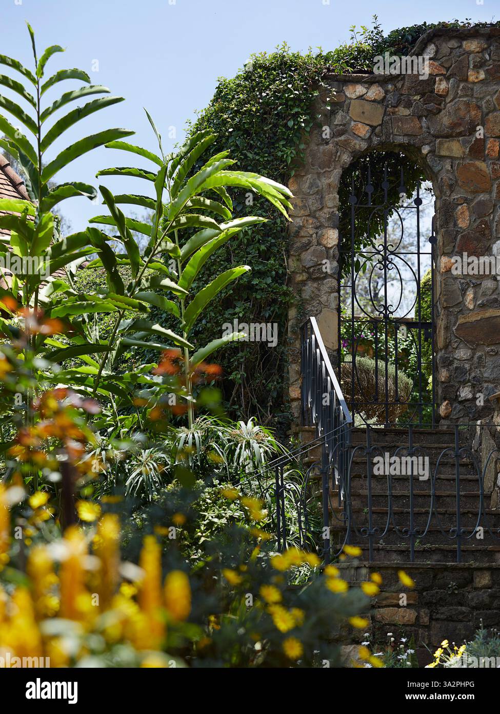 Rear garden connection to courtyard. The Sorsbie Residence, Nairobi ...