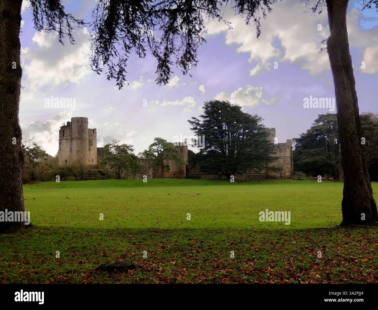 Caldicot castle Monmouthshire wales Stock Photo - Alamy