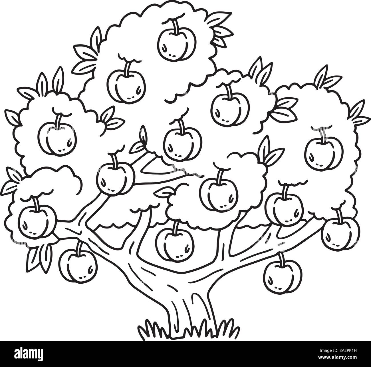 Peach tree peaches isolated Black and White Stock Photos & Images - Alamy