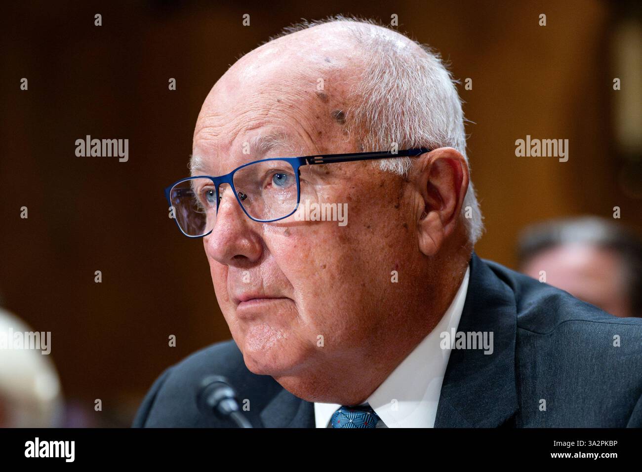 Peter Hoekstra, nominee to be Ambassador to Canada, looks on during a ...