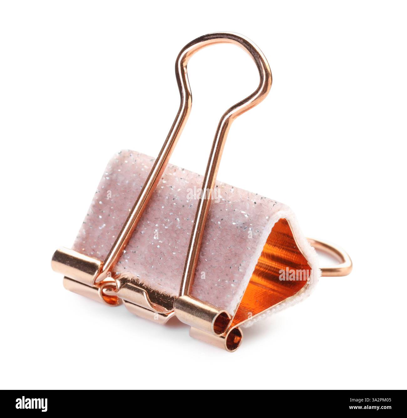 One colorful binder clip isolated on white Stock Photo - Alamy