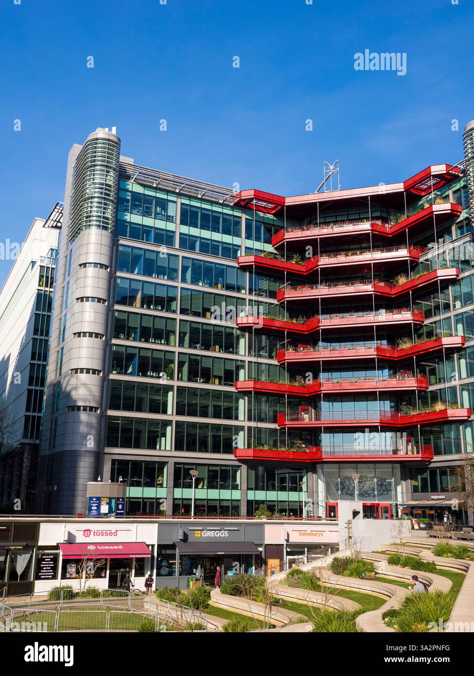 3 Sheldon Square with new Red Nature Balconies, Sheldon Sq, Paddington ...