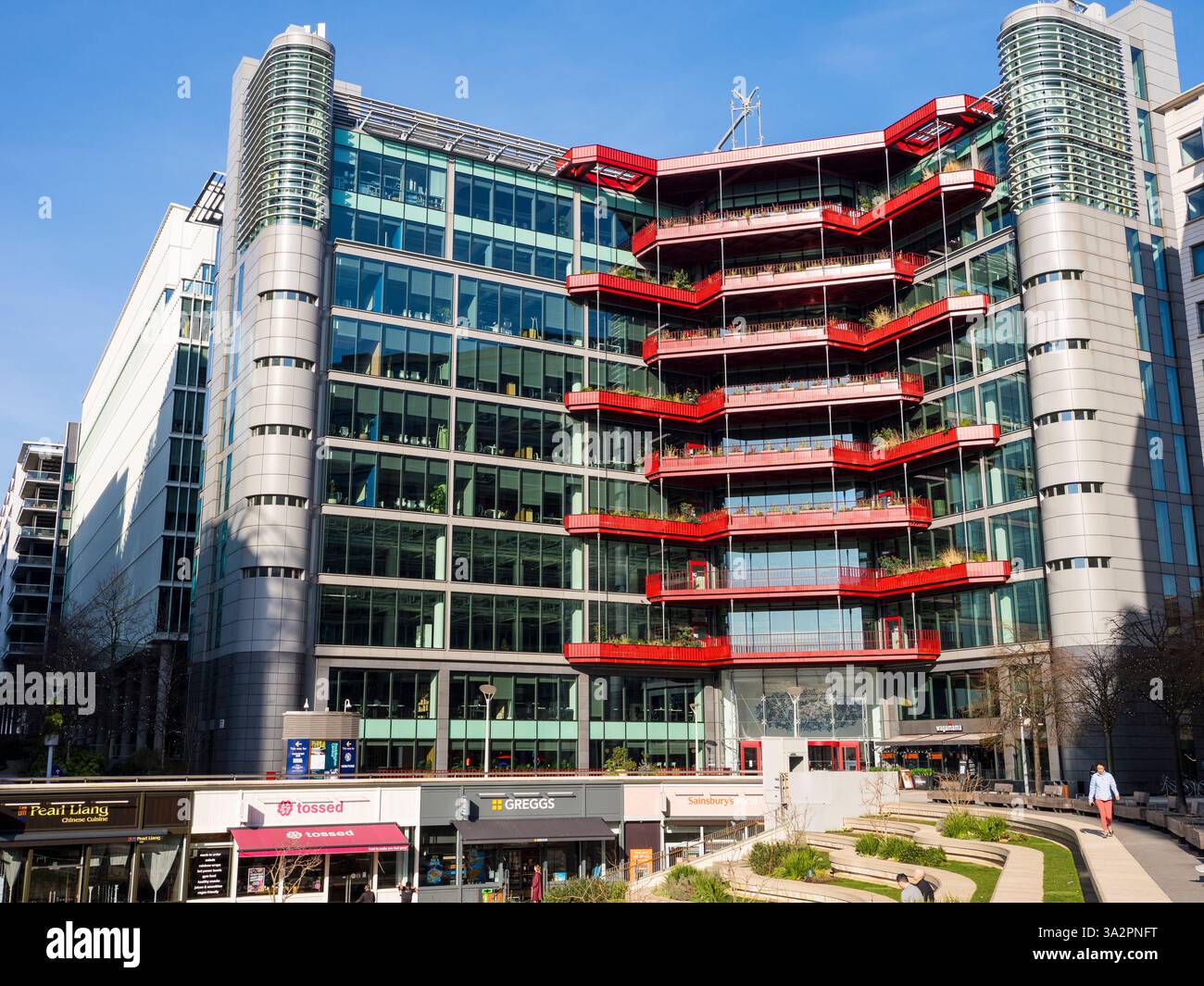3 Sheldon Square with new Red Nature Balconies, Sheldon Sq, Paddington ...