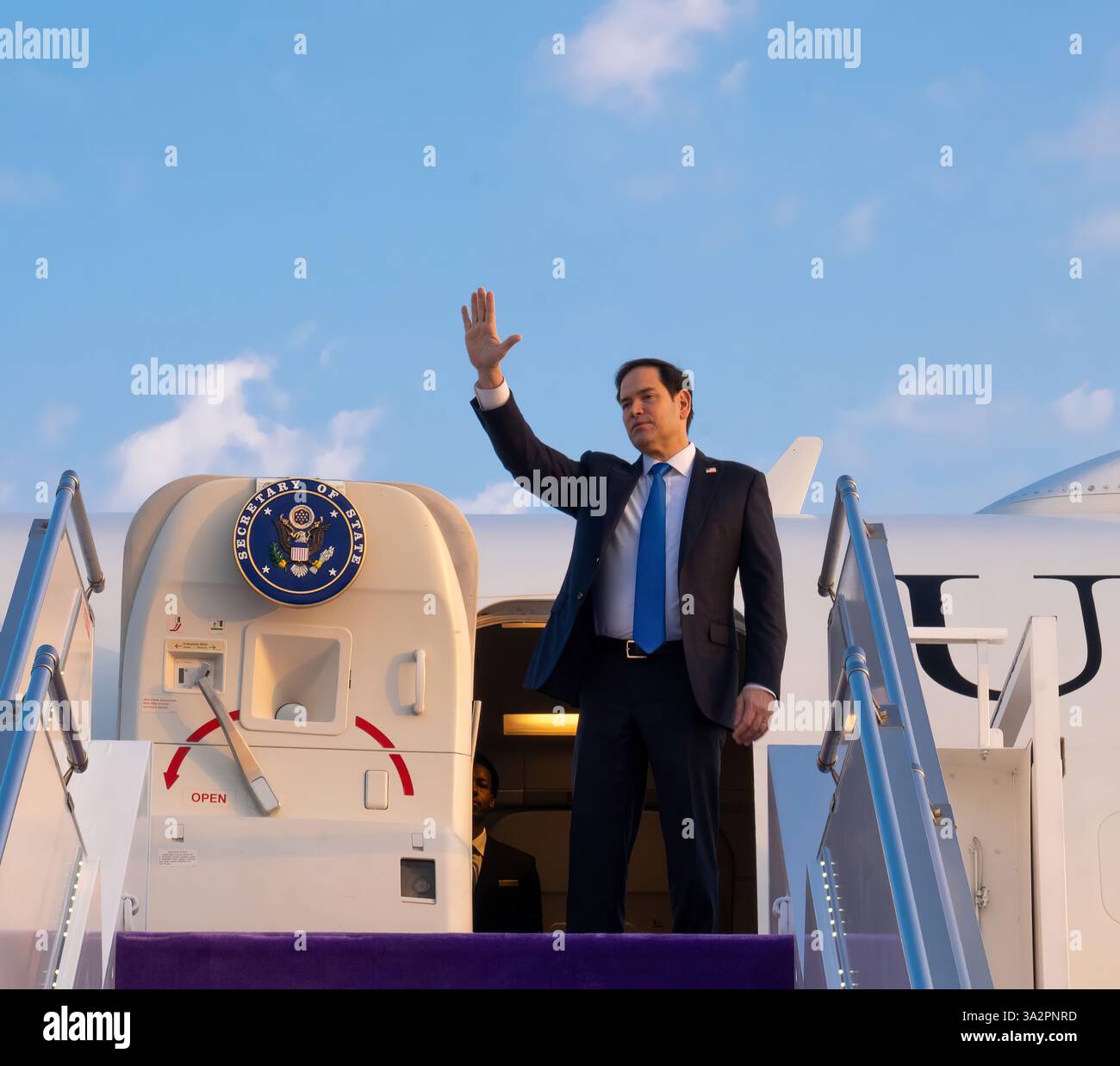 Secretary Marco Rubio leaves Jeddah, Saudi Arabia, March 12, 2025 ...