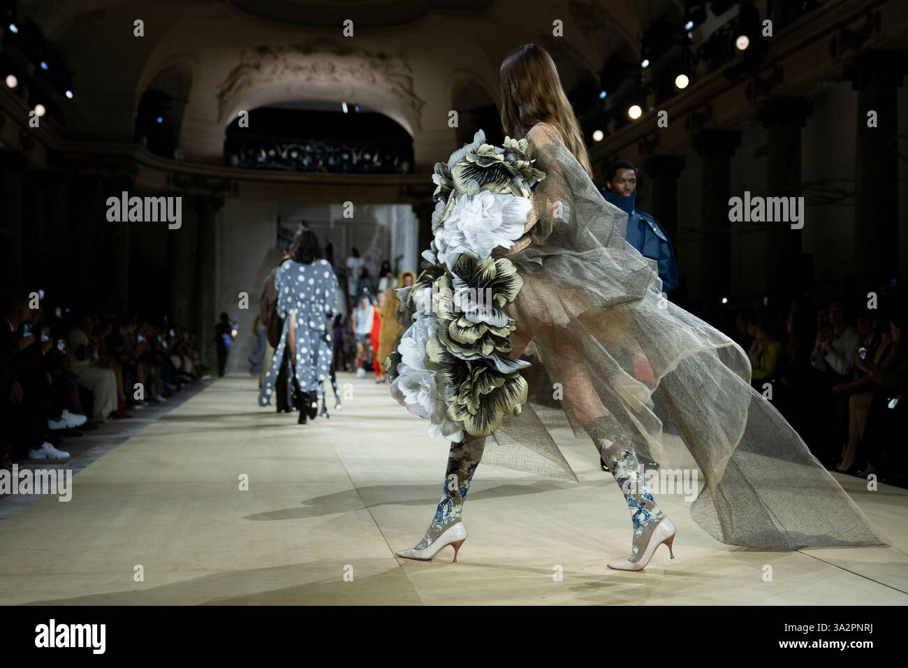 Models wear creations as part of the Vivienne Westwood Fall/Winter 2025 ...