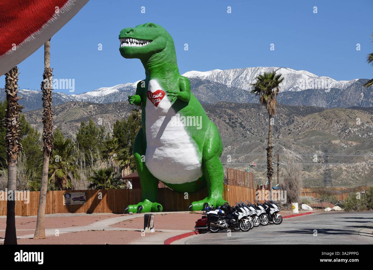 The Cabazon Dinosaurs, located near Palm Springs, California, are ...