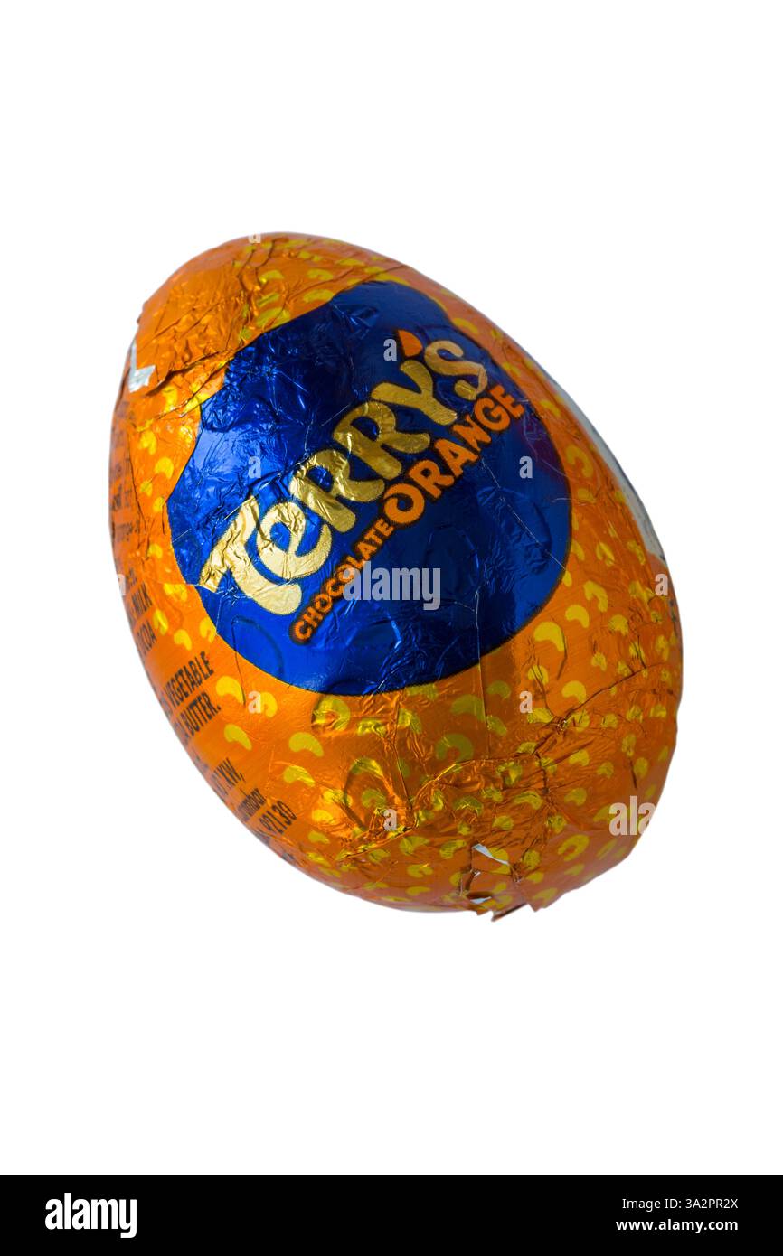 Terry's Chocolate Orange Easter Egg isolated on white background - Milk ...