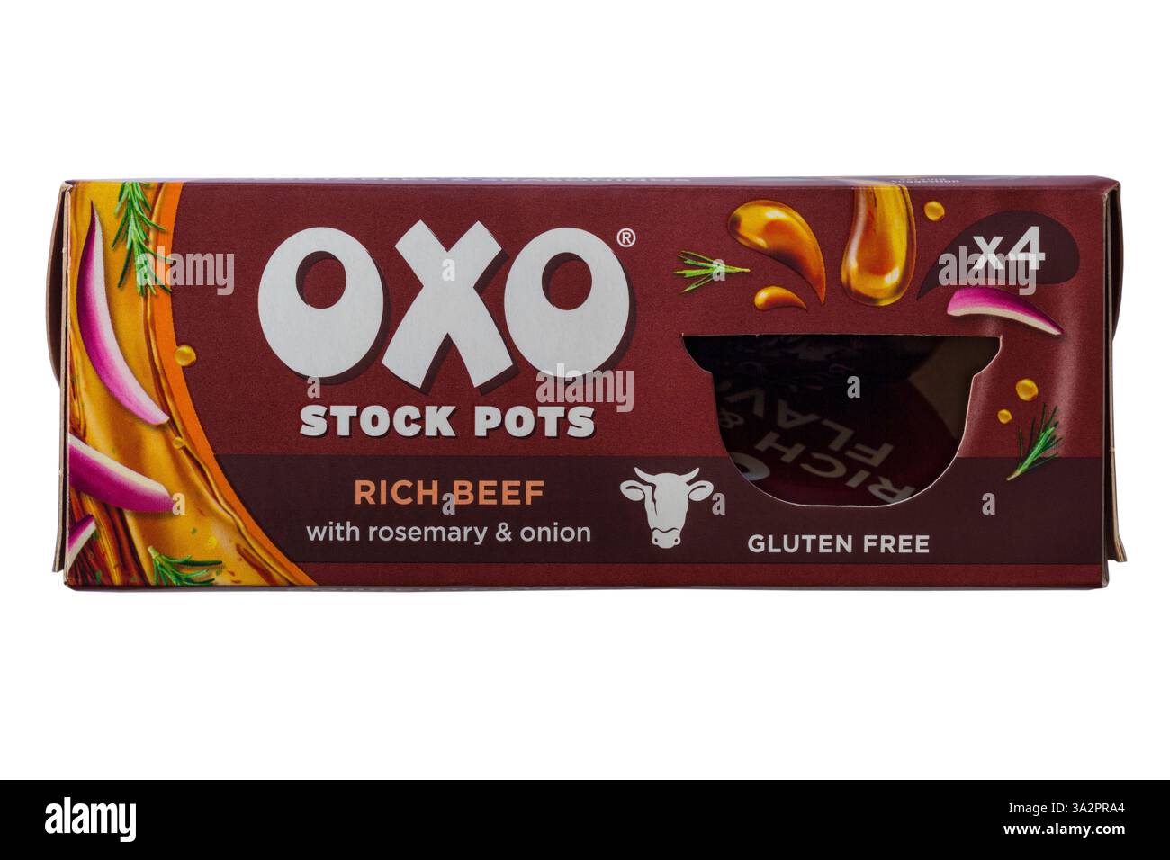 Box of Oxo Stock Pots Rich Beef with rosemary & onion gluten free ...