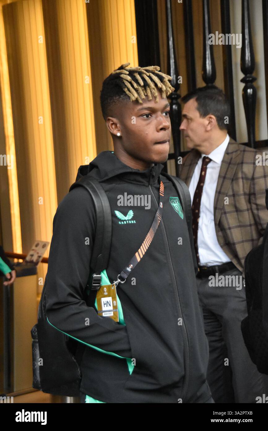 Bilbao, Spain, March 13, 2025: Athletic Club players leaving their ...