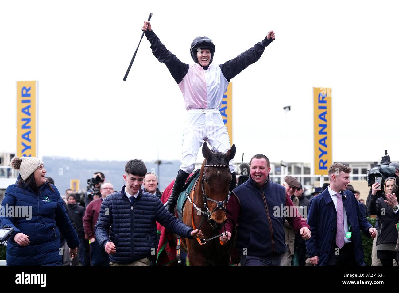 Rachael Blackmore aboard Bob Olinger after winning the Paddy Power ...