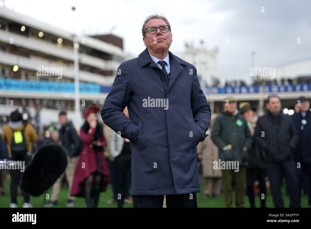 Harry Redknapp, owner of horse Shakem Up'arry, reacts as he watches the ...