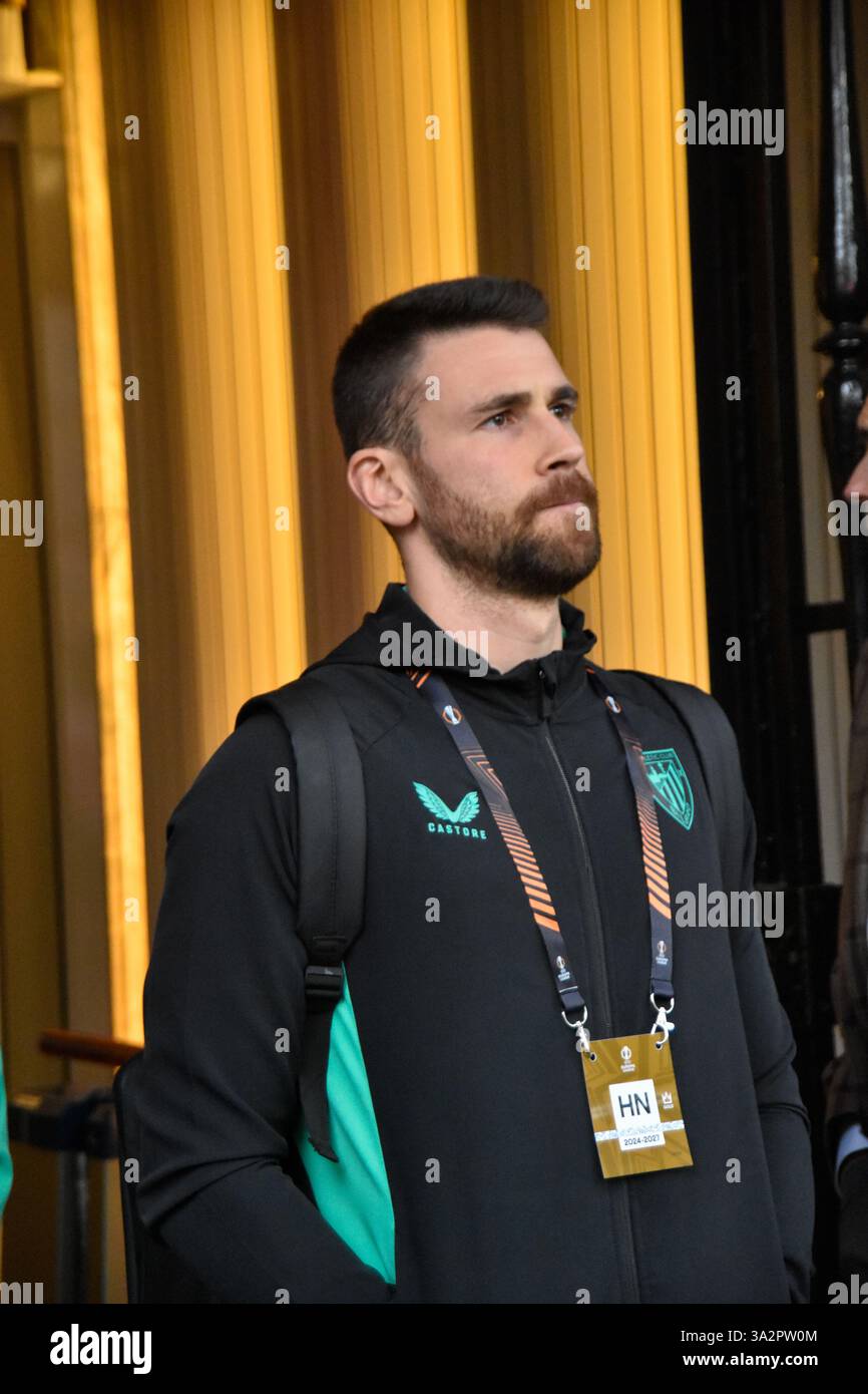 Bilbao, Spain, March 13, 2025: Athletic Club players leaving their ...