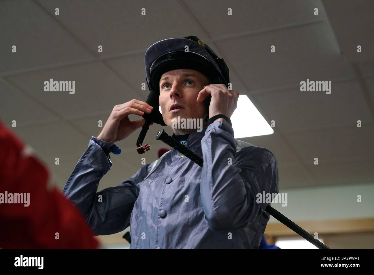 Jockey James Reveley before the Ryanair Chase on day three of the 2025 ...
