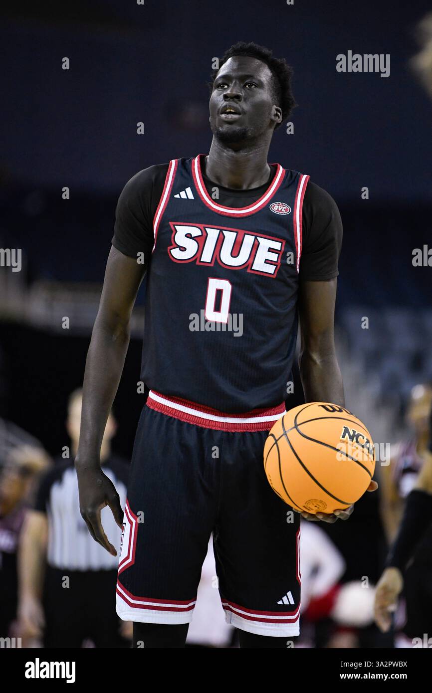 EVANSVILLE, IN - MARCH 08: SIU-Edwardsville Cougars Guard Ring Malith ...