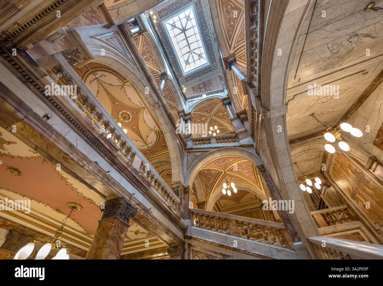 Interior of Glasgow City Chambers, George Square, Glasgow, Scotland, UK ...