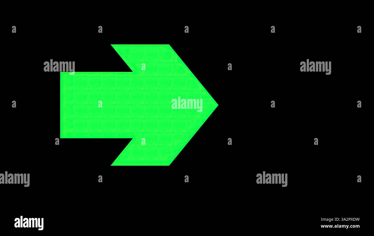 Green directional arrow icon. Computer generated 3d render Stock Photo ...