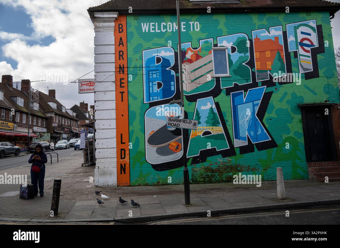 Burnt Oak, suburb in North West London, England, United Kingdom which ...