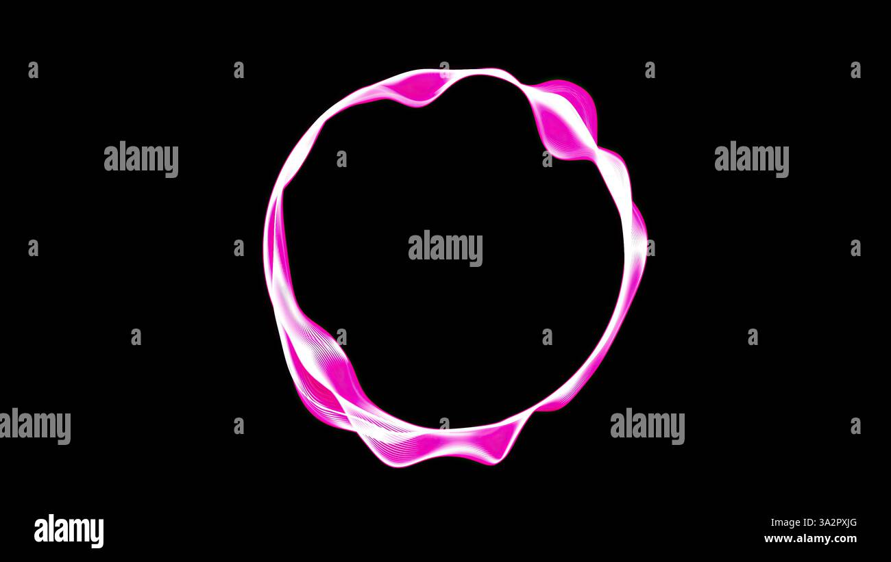 Glowing neon circle frame animation hi-res stock photography and images ...