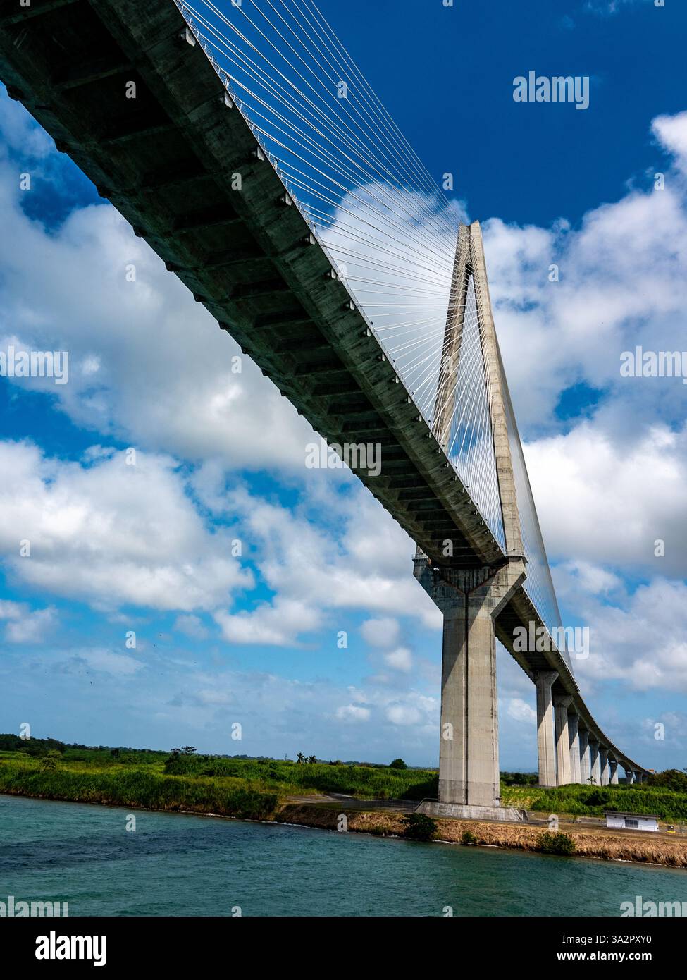The Atlantic Bridge is a double-pylon, double-plane bridge with a main ...