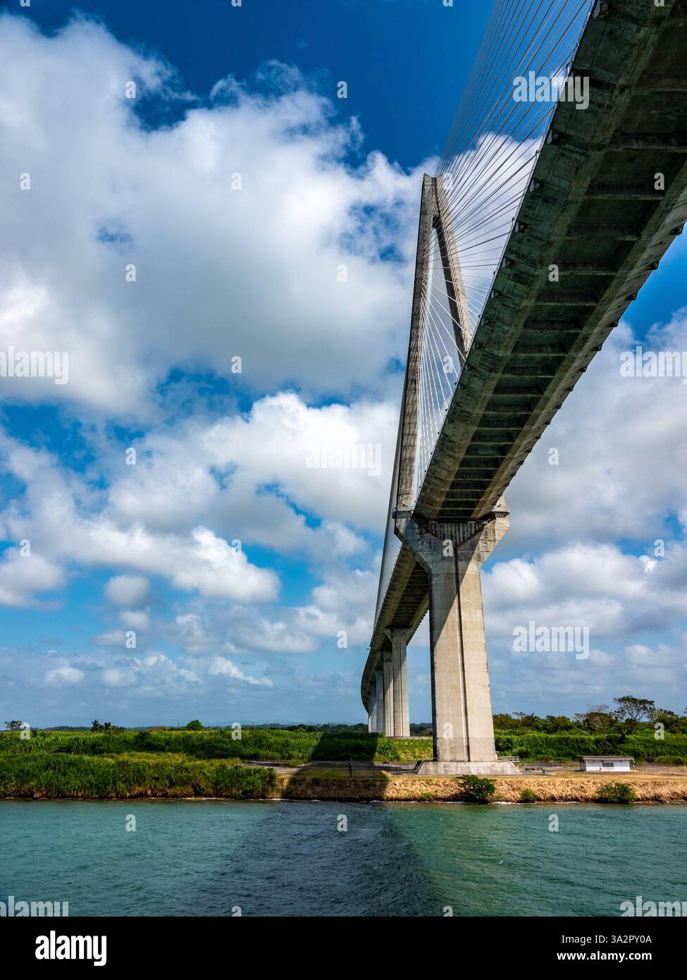 Vking "mars" passes under the The Atlantic Bridge over the panama canal Stock Photo - Alamy