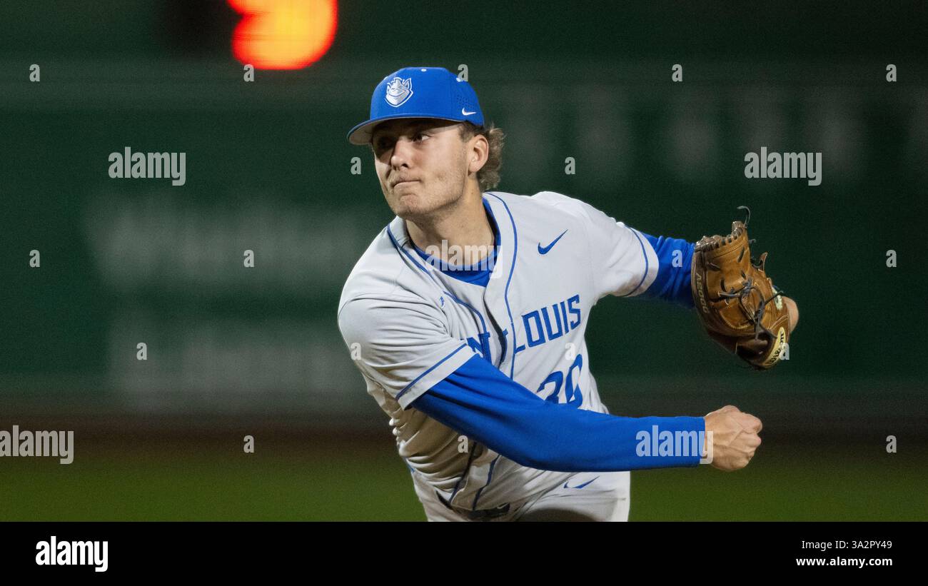 Saint Louis starting pitcher Ben Cherico (30) delivers a pitch during ...