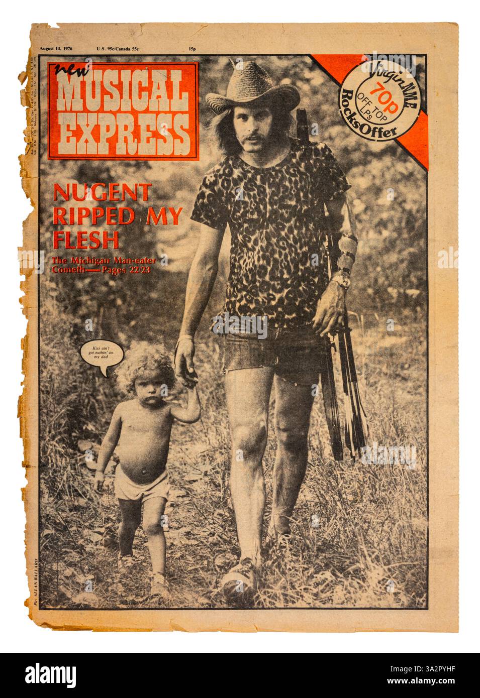 In August 1976, Ted Nugent appeared on the cover of NME (New Musical ...