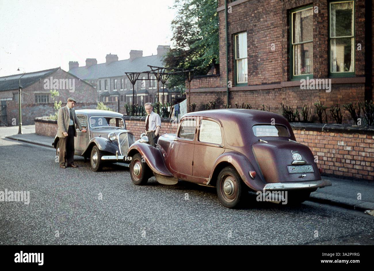 1966, historical, two citreon Traction Avant motorcars - with British ...