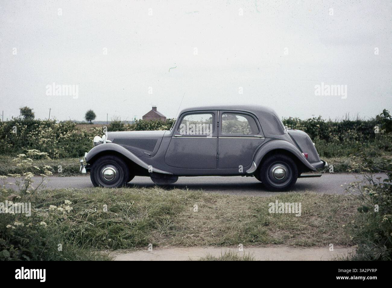 1960s, historical, side-view of a stylish French saloon car, a Citroen ...