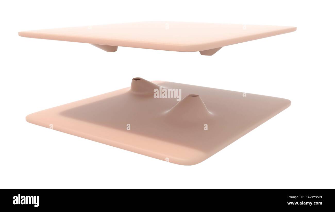 Serum skincare skin layer restoration 3d render Stock Photo - Alamy