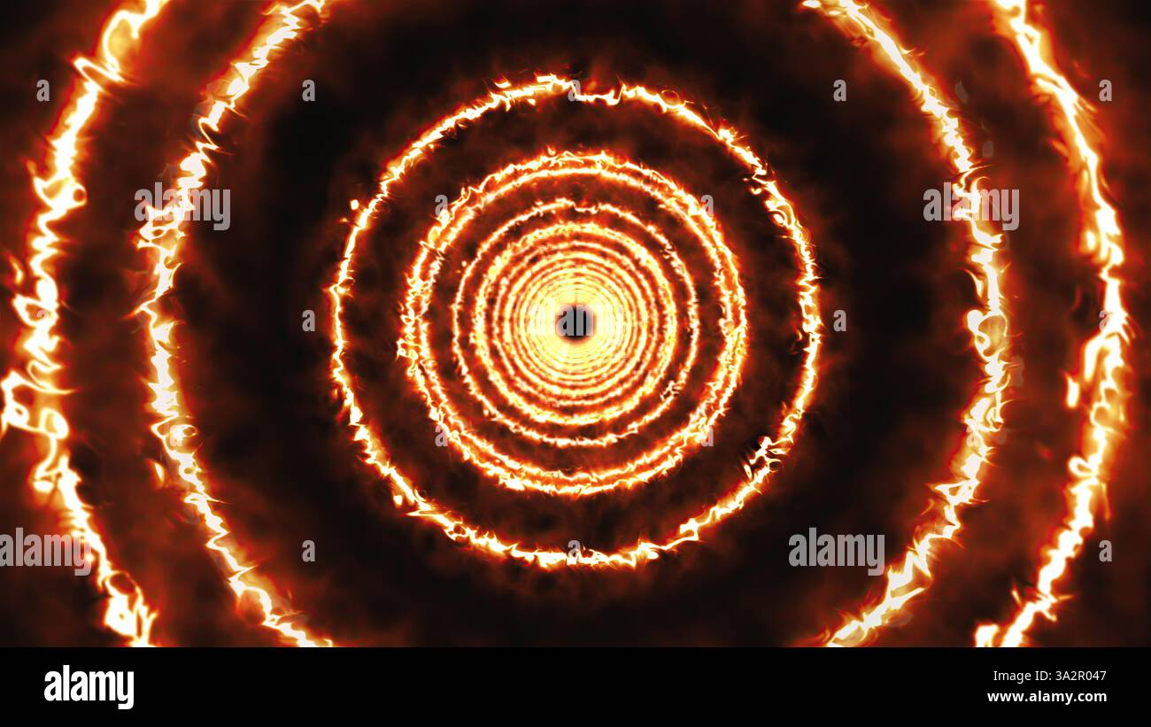 Fire circle tunnel. Computer generated 3d render Stock Photo - Alamy