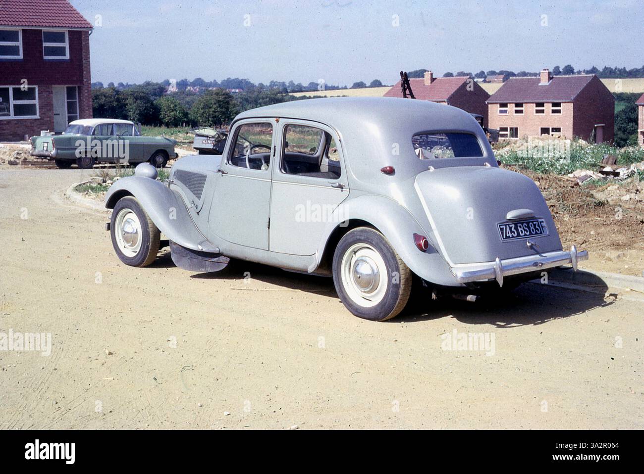1966, historical, a French car, a Citroen Traction Avant, licence plate ...