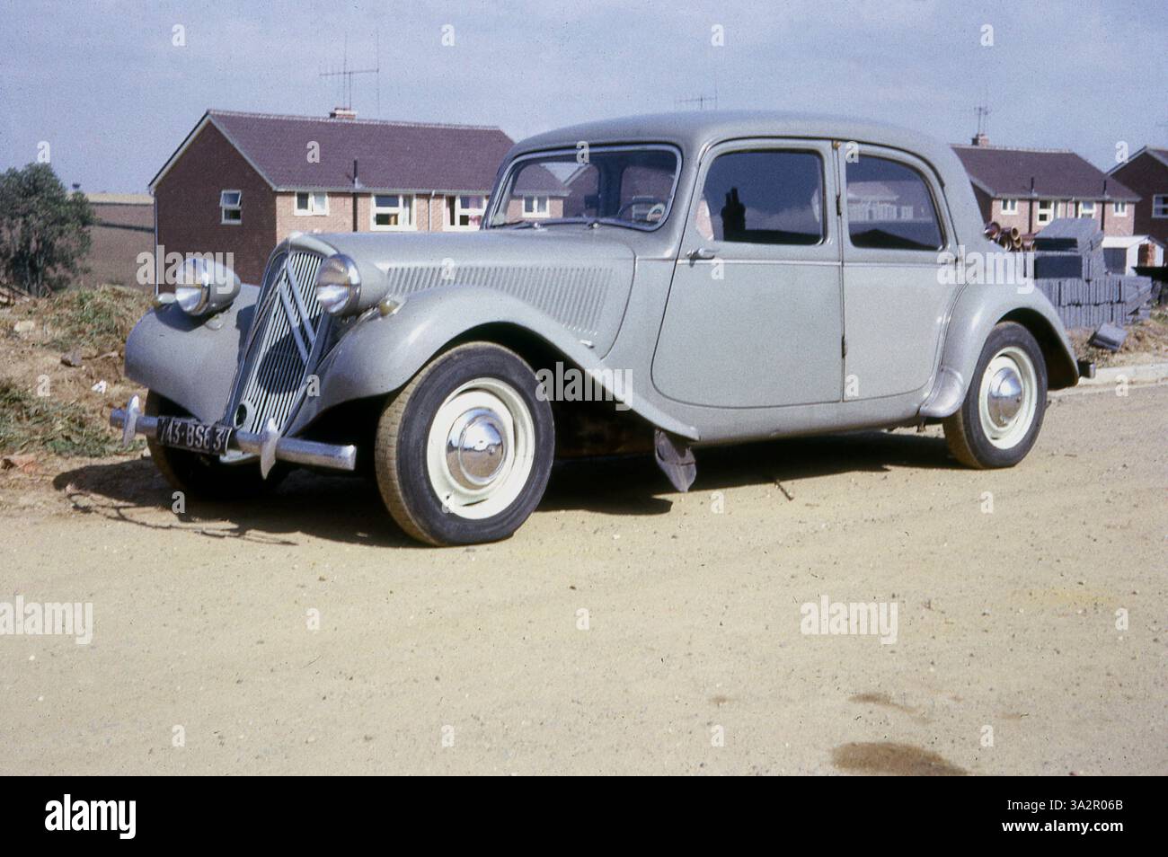 1966, historical, a French car, a Citroen Traction Avant, licence plate ...