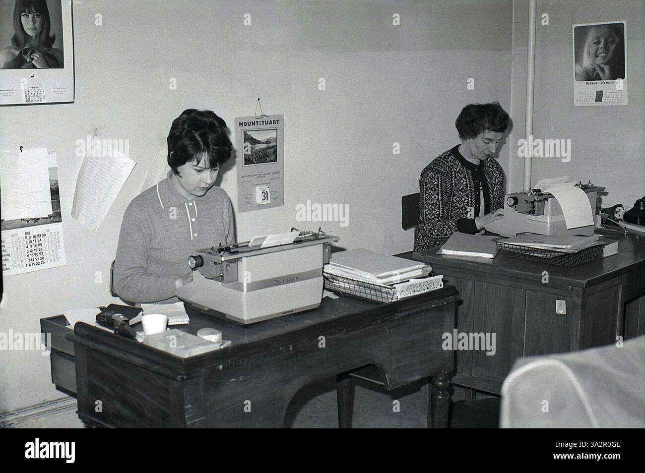 1967, historical, inside an office of shipping company Ben Line ...