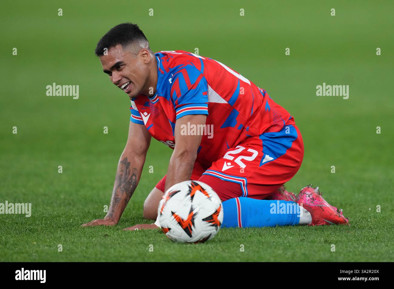 Roma, Italia. 13th Mar, 2025. Plzen's Cadu during the UEFA Europa ...