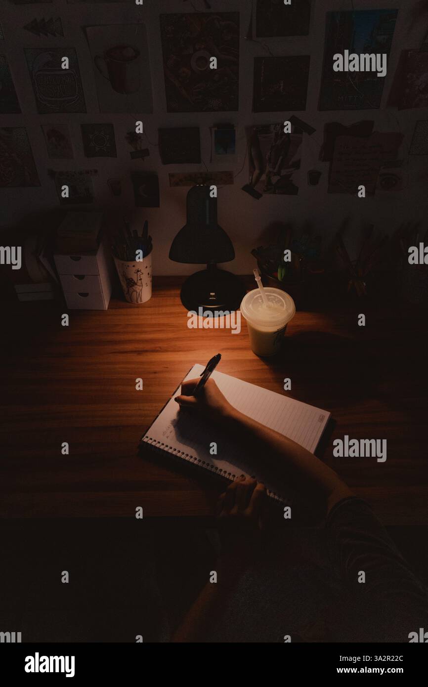 Dimly lit studying hi-res stock photography and images - Alamy