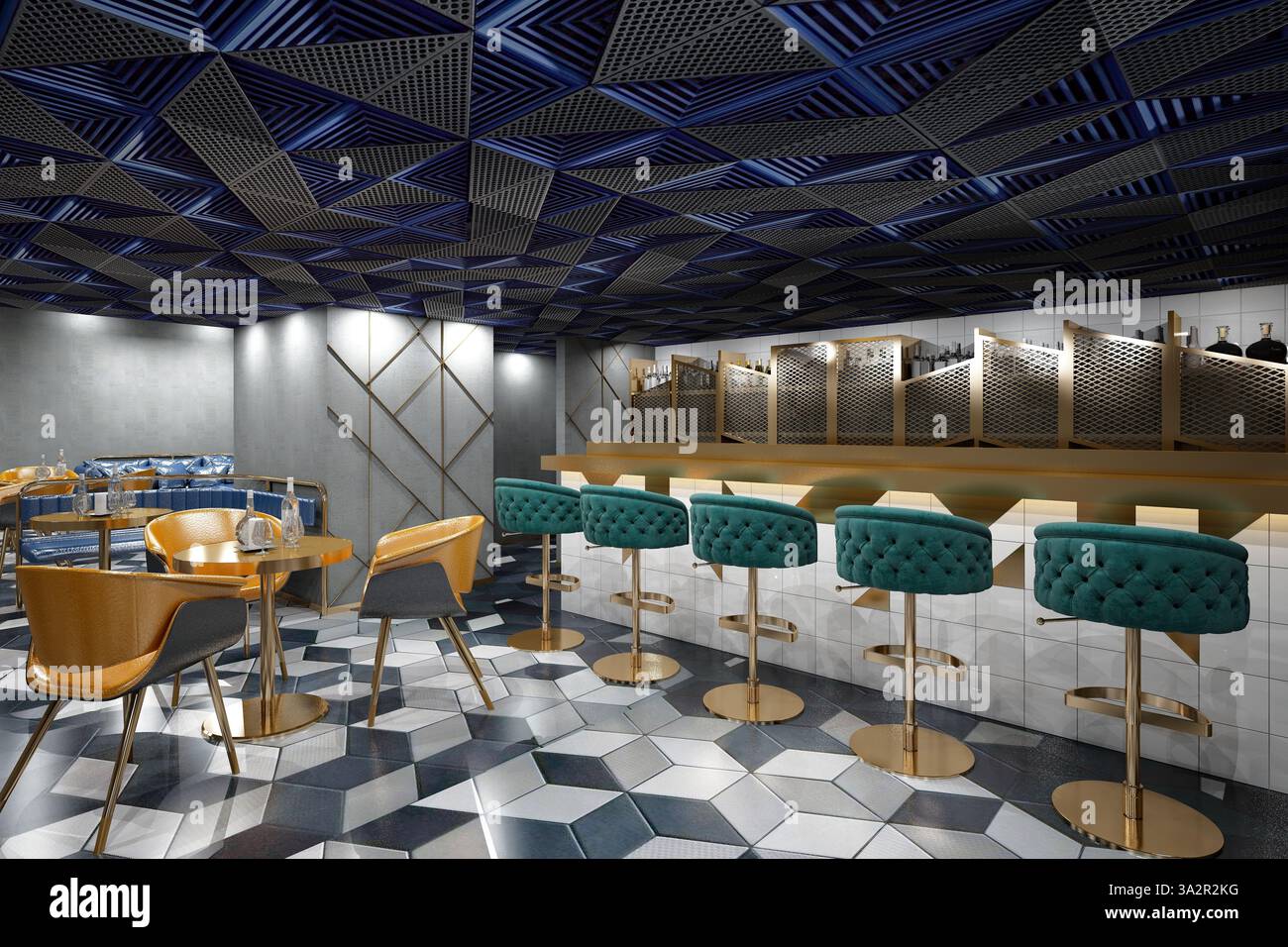 3d rendering wooden dinner hi-res stock photography and images - Alamy