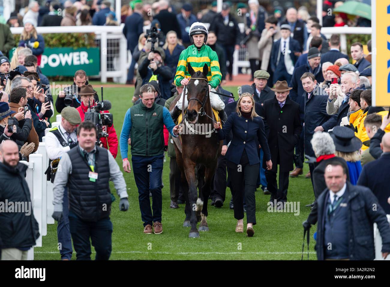 Cheltenham, England. March 13, 2025: Jockey, Mark Walsh on Fact to File ...