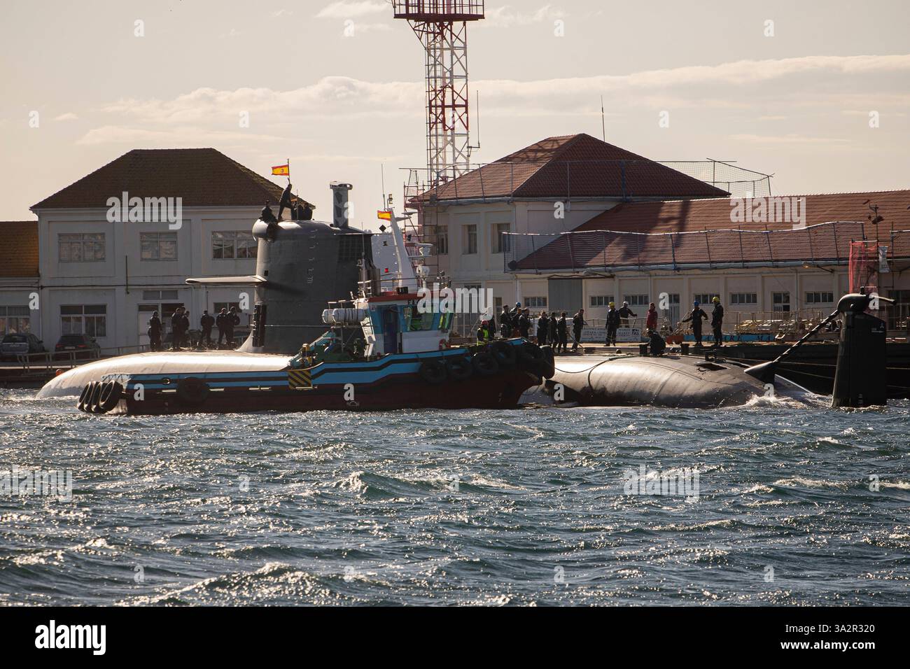 The Navy's submarine S-81 'Isaac Peral', arrives at the military naval ...